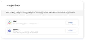 Compliance and Risk Management integrations from VComply