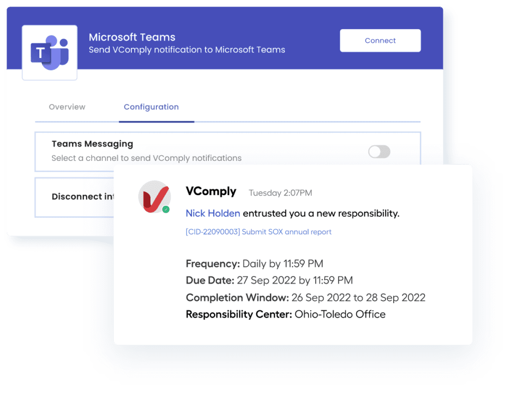 Compliance and Risk Management integrations from VComply