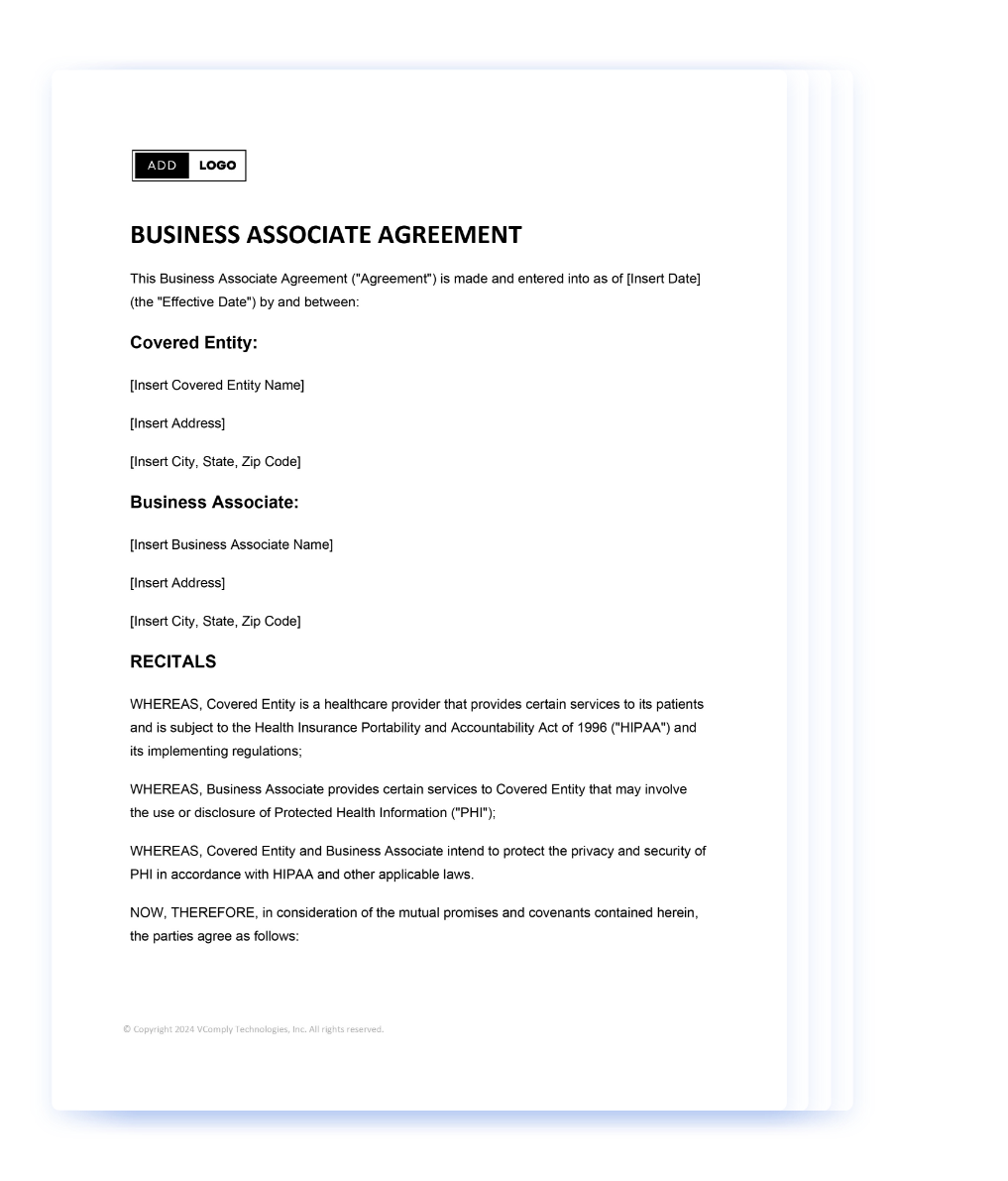 Free Downloadable Business Associate Agreement