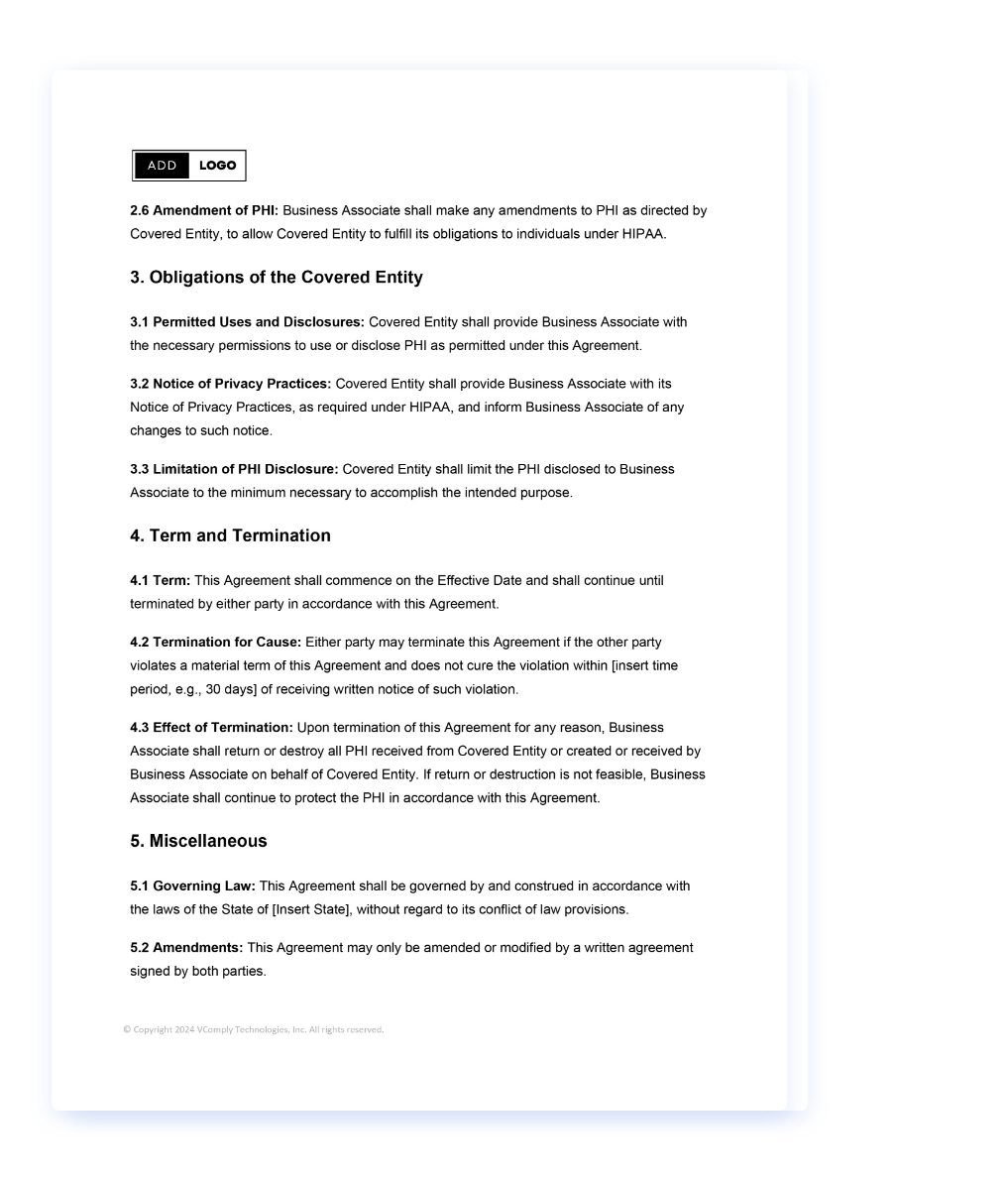 Free Downloadable Business Associate Agreement